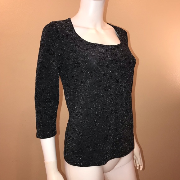 Carol Rose | Tops | Vintage 8s Carol Rose Metallic Sparkle Top Women ...